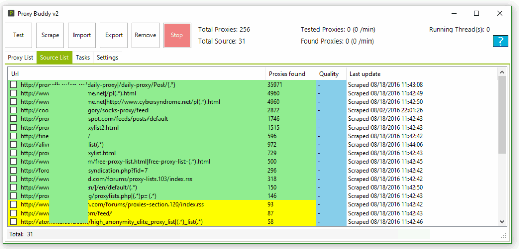 Proxy Buddy v2 - Proxy Scraper & Checker - GSoftwareLab