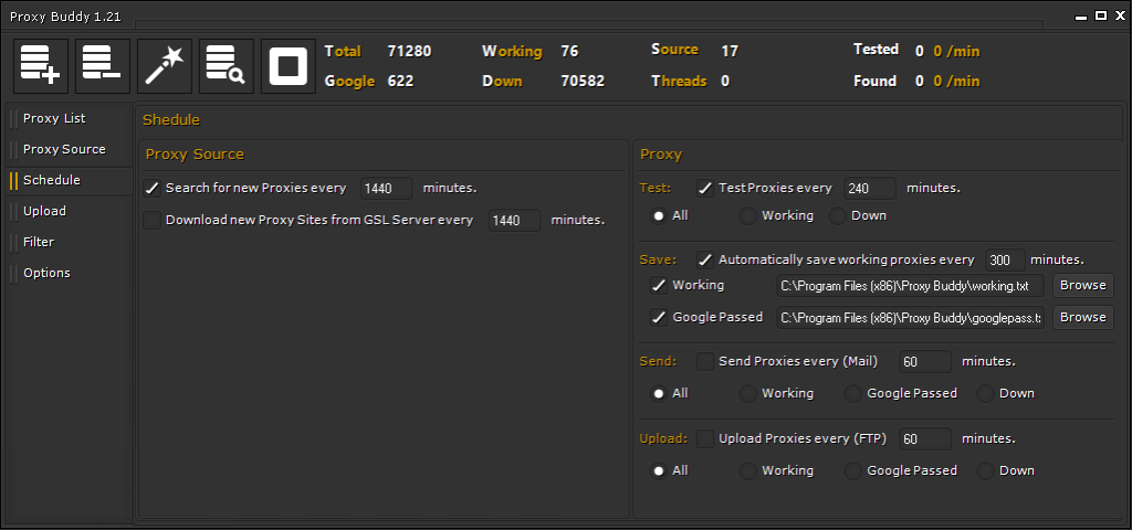 proxy buddy schedule - GSoftwareLab